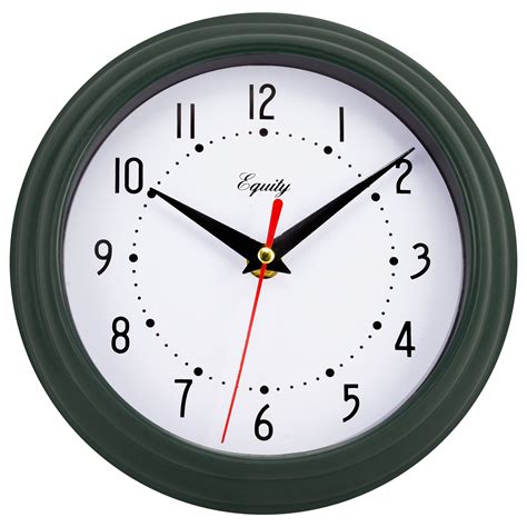 Equity By La Crosse 25019 8 Inch Hunter Green Basics Analog Quartz Wall