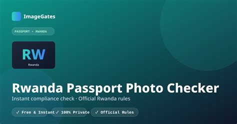 Rwanda Passport Photo Checker Instant Compliance Tool