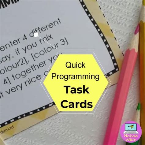 Input And Output Programming Task Cards By Nichola Wilkin Tpt