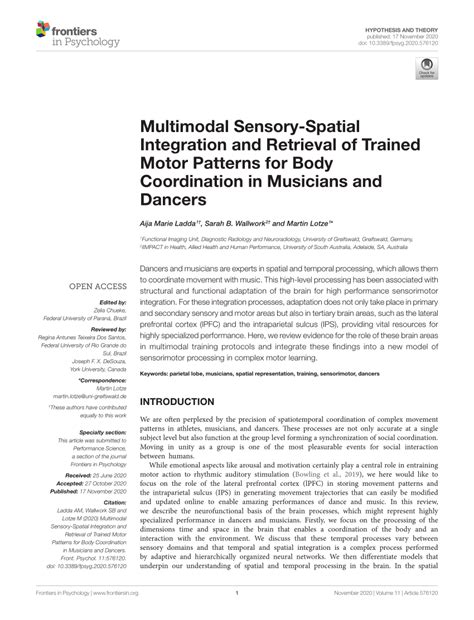 Pdf Multimodal Sensory Spatial Integration And Retrieval Of Trained