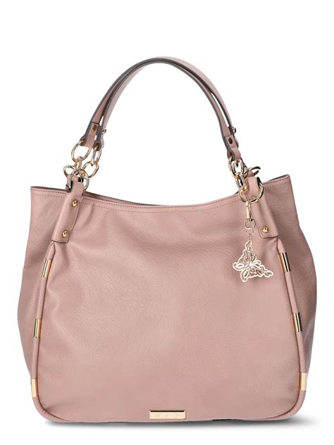 Jessica Simpson Womens Sadie Faux Leather 4 Poster Handbag Thistle
