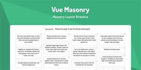 Vue Masonry Masonry Layout Directive Made With Vuejs