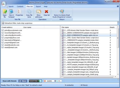 Email Harvester Extract Emails From Files And Folders Massmail Software