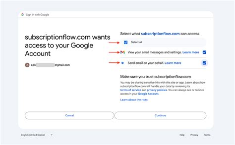 Configure Email Account SubscriptionFlow