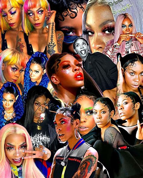 Up And Coming Rapper Rico Nasty Looking Fierce In A Multicoloured Denim