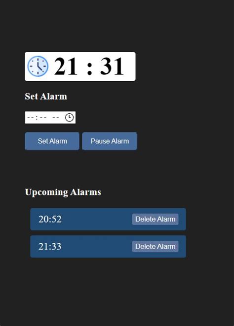 GitHub Prateeksha AlarmClock Digital Clock Where You Can Set Up Multiple Alarms Tech Stack