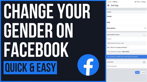 How To Change Your Gender On Facebook YouTube