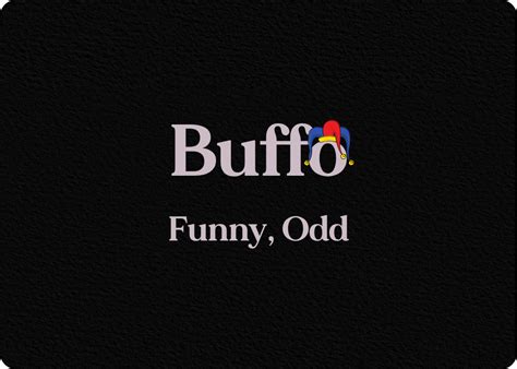 Meaning And Definition Of Buffo
