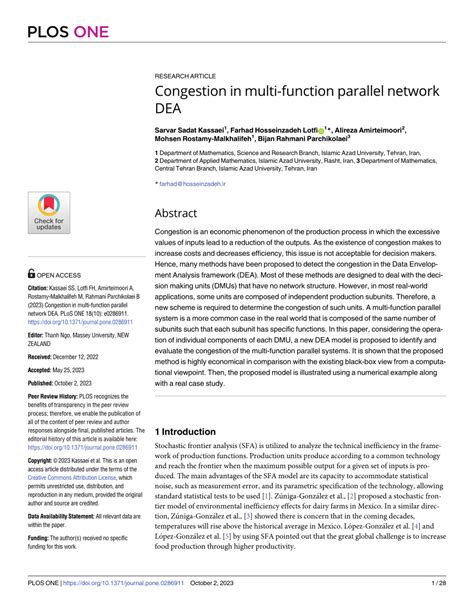 Pdf Congestion In Multi Function Parallel Network Dea