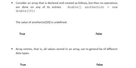 Solved Consider An Array That Is Declared And Created As