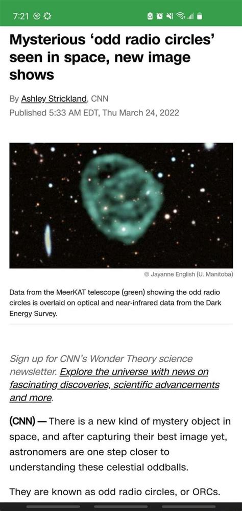 Mysterious Odd Radio Circles Seen In Space New Image Shows By Ashley Strickland Cnn