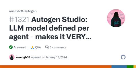 Autogen Studio LLM Model Defined Per Agent Makes It VERY Hard To Switch To Test Models Need