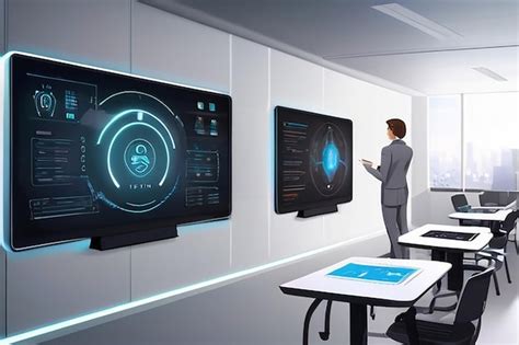 Premium Photo The Evolution Of Smartboards Interactive Displays In The Futuristic Classroom