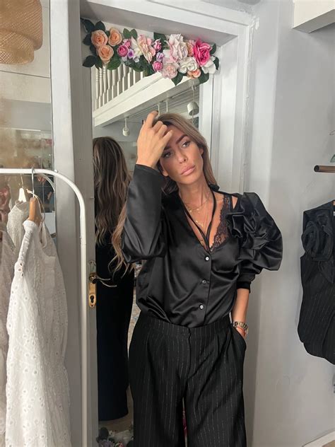 Black Satin Blouse Bonbon Karla