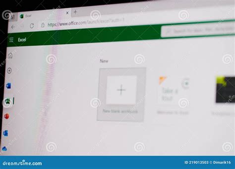 Microsoft Office Excel Online App Editorial Stock Photo Image Of Closeup Store 219013503