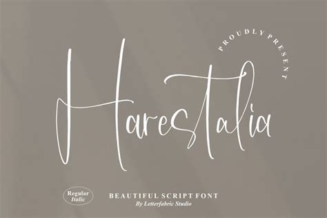 harestalia beautiful script font