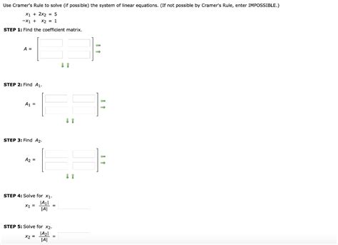 Solved Use Cramer S Rule To Solve If Possible The System Chegg Com