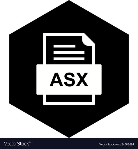 Asx File Document Icon Royalty Free Vector Image