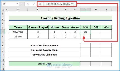 How To Create Betting Algorithm In Excel 3 Methods