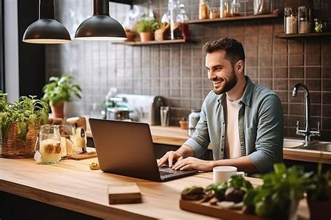 Premium Photo Embracing The Digital Age A Productive And Contented