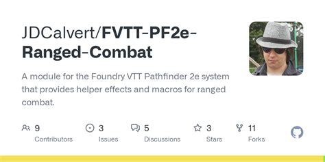 github jdcalvert fvtt pf2e ranged combat a module for the foundry