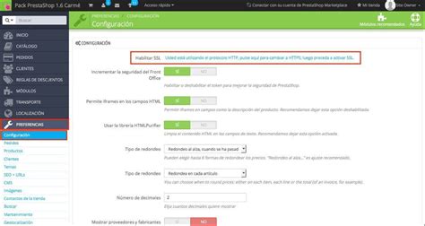 Como Redirigir El SSL En PrestaShop Ayuda HostGator