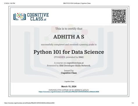 Ibm Datascience Python Machinelearning Ai Adhith A S