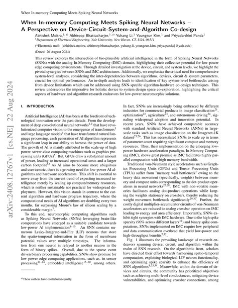 pdf when in memory computing meets spiking neural networks a