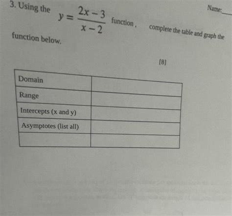 [answered] 3 using the y function below 2x 3 x 2 domain range kunduz