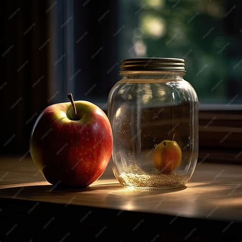 Premium Ai Image Apple In Jar