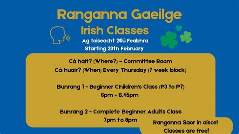 Irish For Beginners 2025 Donaghmore Gaa