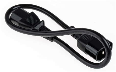 RS PRO RS PRO Straight IEC C13 Socket To Straight IEC C14 Plug Power Cord 500mm 137 3335 RS