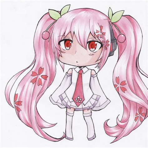 Chibi Sakura Miku By Jyusamakarina On Deviantart