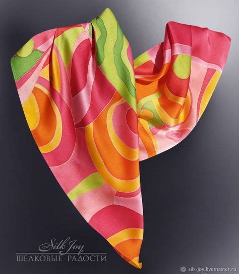 Платок батик Платок шелковый Радость дня Розовый Малиновый в интернет магазине на Ярмарке