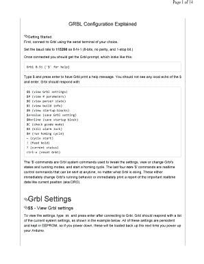 Fillable Online GRBL Configuration Explained Fax Email Print PdfFiller