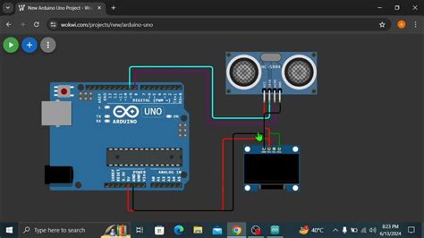 Arduino With Ultrasonic Sensoroled Display Wokwi Arduino Simulator Arduino Titan Youtube