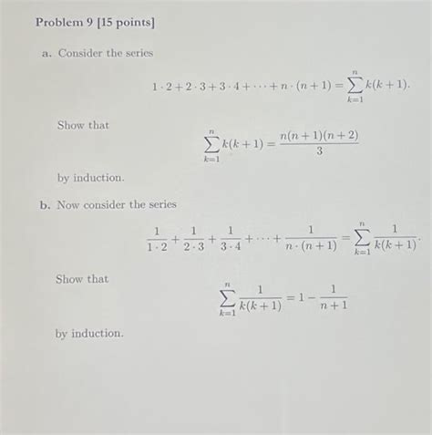 solved problem 9 [15 points] a consider the series show
