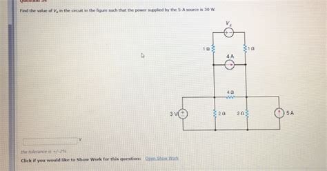 Solved Find The Value Of Vx In The Circuit In The Figure Chegg