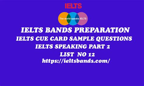 Ielts Speaking Part 2 Ielts Cue Card Task Questions