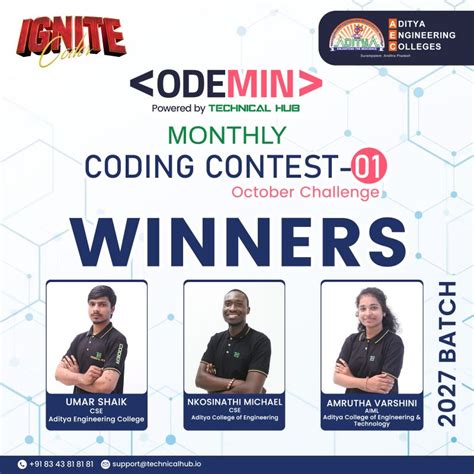 Ignite Coders At Technical Hub Top Coding Contest Technical Hub Posted On The Topic Linkedin