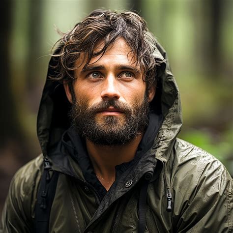 Premium Ai Image Man With A Beard With Autumn Mood Generated By Ai