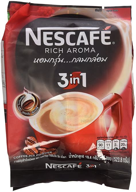 Nescafe Rich Aroma Instant Coffee - 3 in 1 - 27 Packets (27x19.4g) free ...