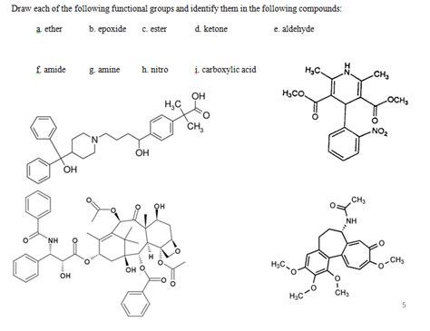 Solved Draw Each Of The Following Functional Groups And Chegg Com