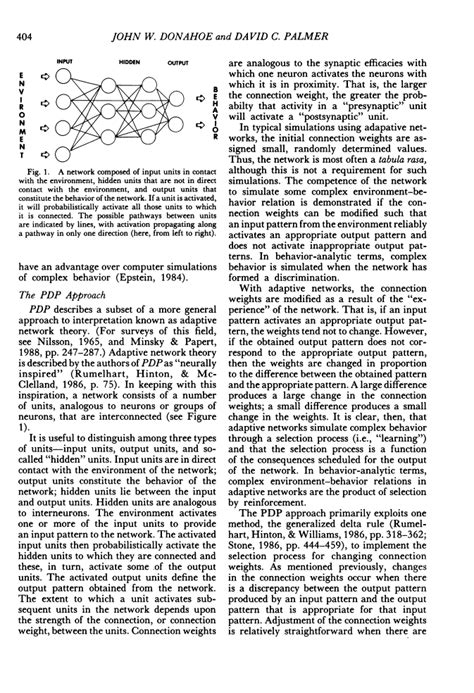 The Interpretation Of Complex Human Behavior Some Reactions To Parallel Distributed Processing