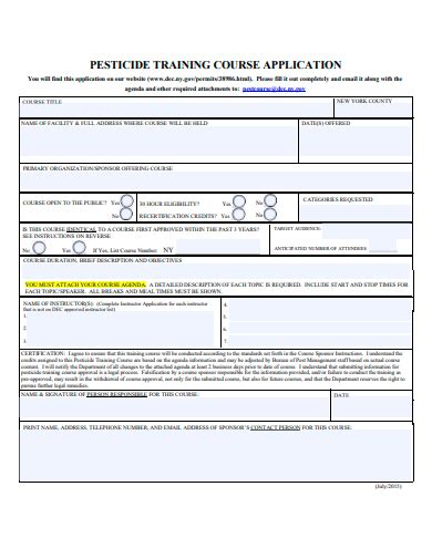 Free 50 Course Application Samples In Pdf Ms Word