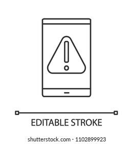 Smartphone Error Linear Icon Thin Line Stock Vector Royalty Free Shutterstock