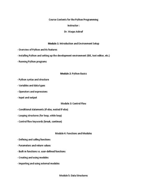 Contents Python Pdf Python Programming Language Control Flow