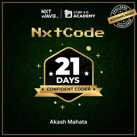 Akash Mahata On Linkedin Nxtwave Ccbp Nxtcode Code Coder Coderlife