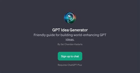 Gpt Idea Generator Gpt Brainstorming Taaft