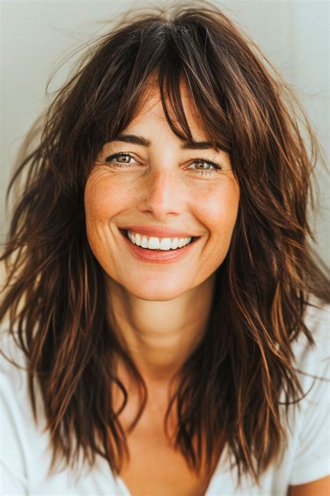 33 Fashionable Hairstyles For Women Over 40 With Bangs In 2024 Bangs